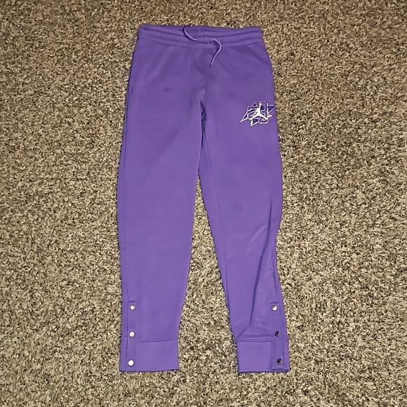 Jordan | Bottoms | Jordan Girls Youth Sweatpants Snap Buttons On ...